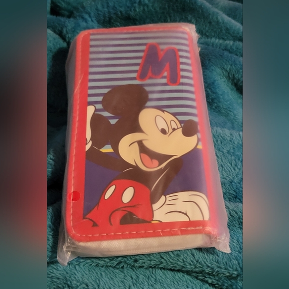 Disney | Bags | Disney Mickey Wallet Long Faux Leather Zipper Cartoon ...